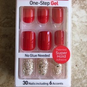 imPRESS | Other | New Impress Red Gold Glitter Presson Nails | Poshmark